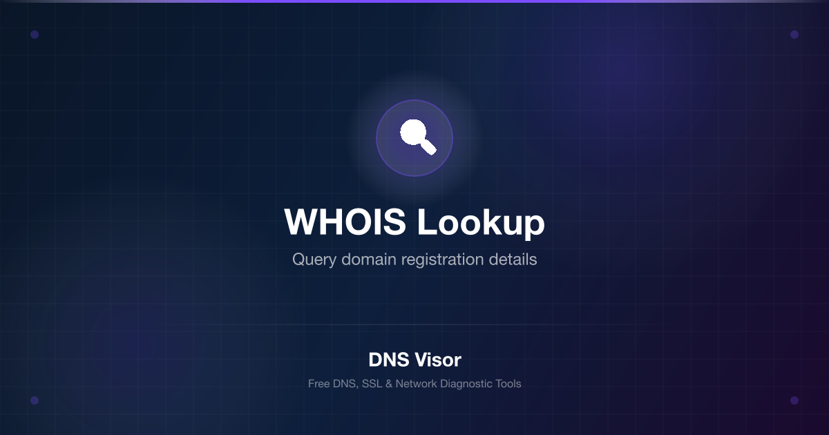 Pesquisa WHOIS - Info de Registro de Domínio | DNS Visor